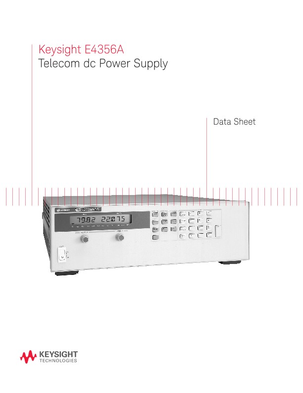 E4356A Telecom dc Power Supply PDF Asset Page | Keysight
